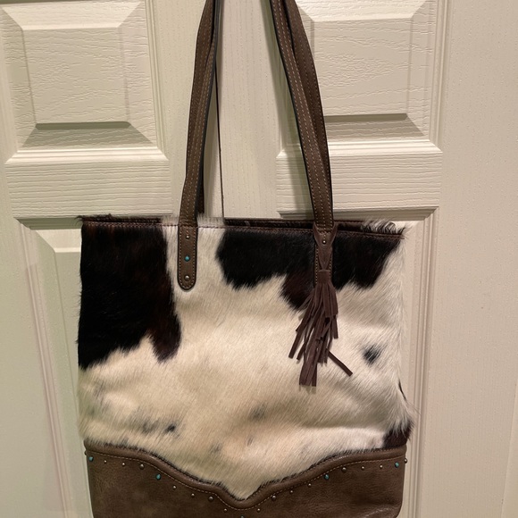 Tony Lama | Bags | Tony Lama Large Cow Hide Tote Bag | Poshmark